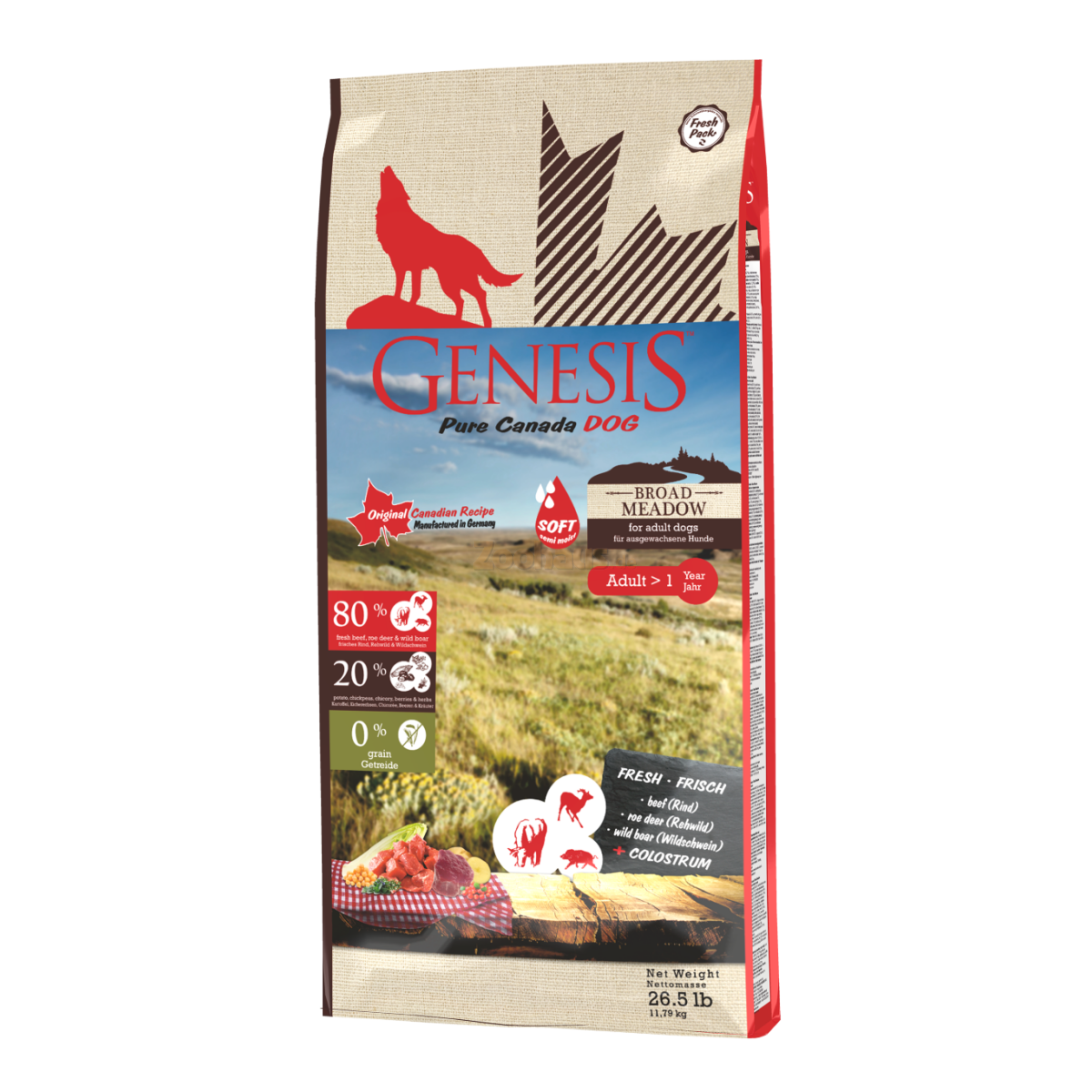 Genesis Hundefutter Pure Canada Dog - Broad Meadow (Soft) für ausgewa